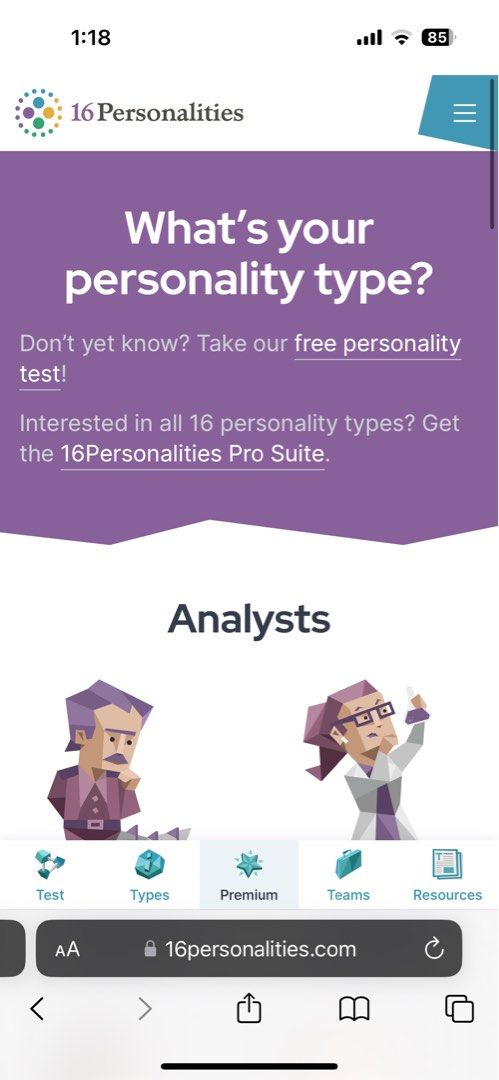 MBTI premium profile, 社群 - Carousell