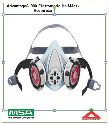 MSA Advantage 900 Elastomeric Half Mask Respirator, Commercial ...