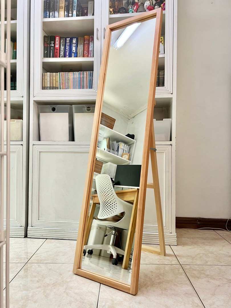 Muji Mirror Pine, Furniture & Home Living, Home Decor, Mirrors on Carousell