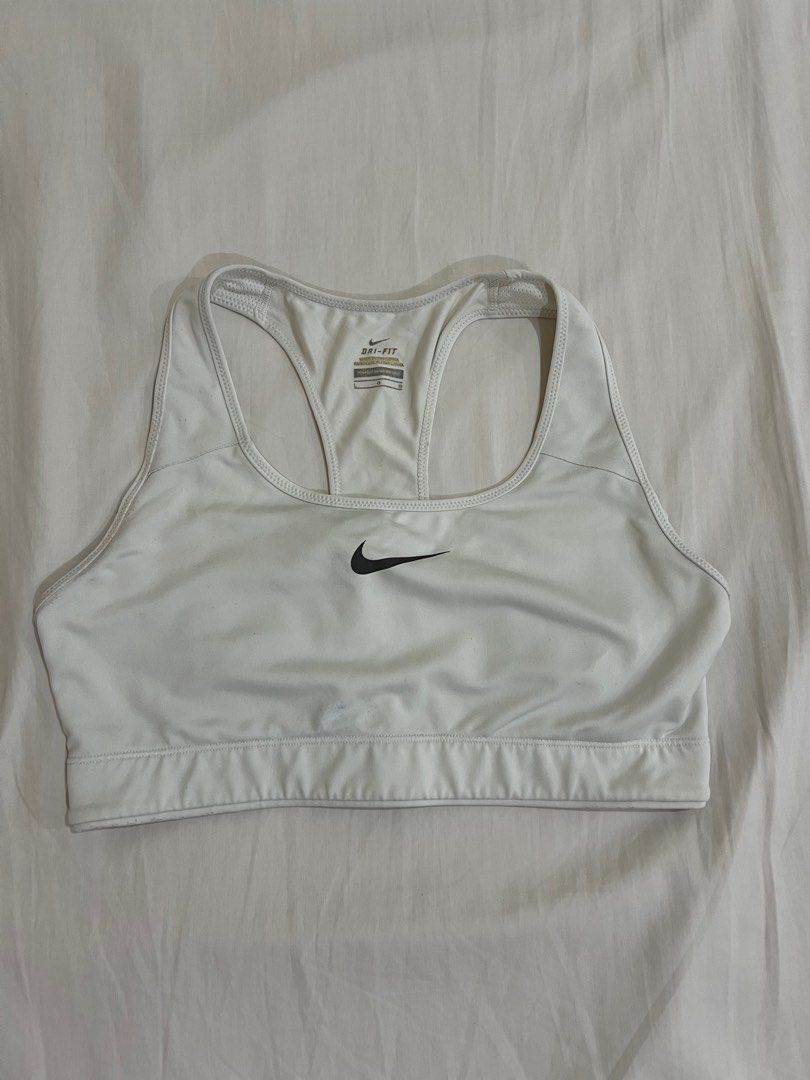 Nike white sports bra, Women's Fashion, Activewear on Carousell