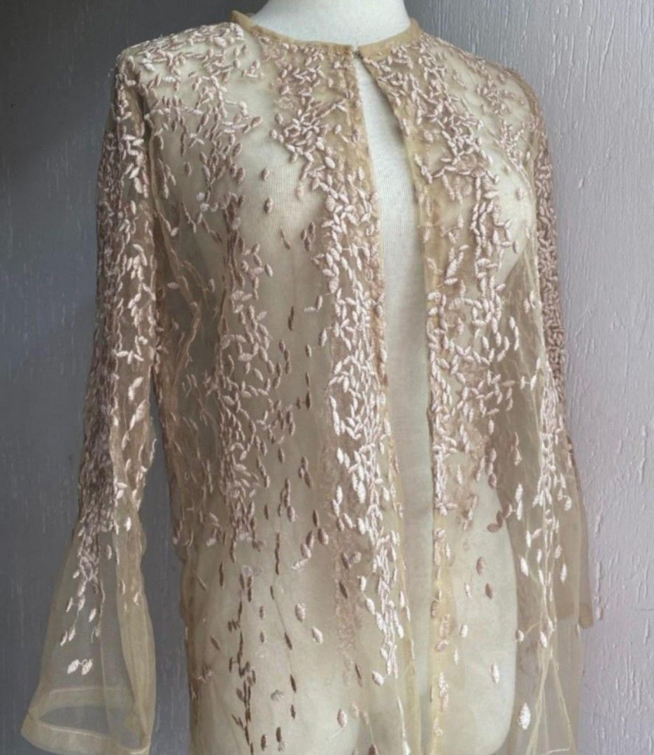 Outer Kebaya Brokat Premium, Fesyen Wanita, Pakaian Wanita, Baju Luaran ...