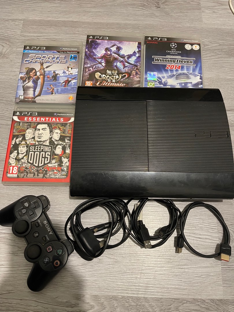 Sony ps3 super slim 250gb modded CECH-401BC, ( 可開心, 可玩ps1,ps2,ps3 , psp,全能模擬器 , gameboy , 超任 , 紅 ...