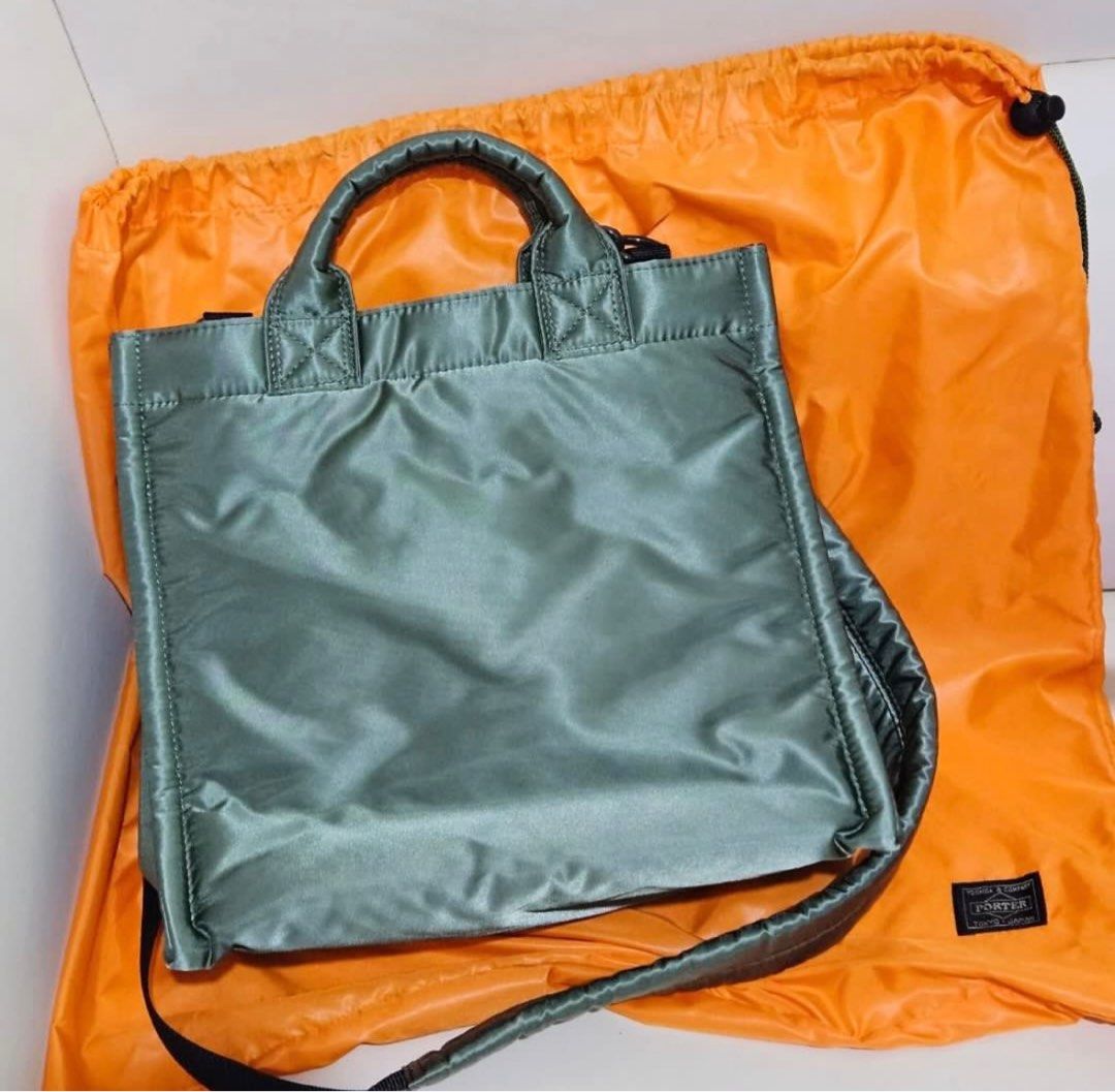 PORTER 2WAY VERTICAL TOTEBAG IN GREEN, Barang Mewah, Tas & Dompet di ...