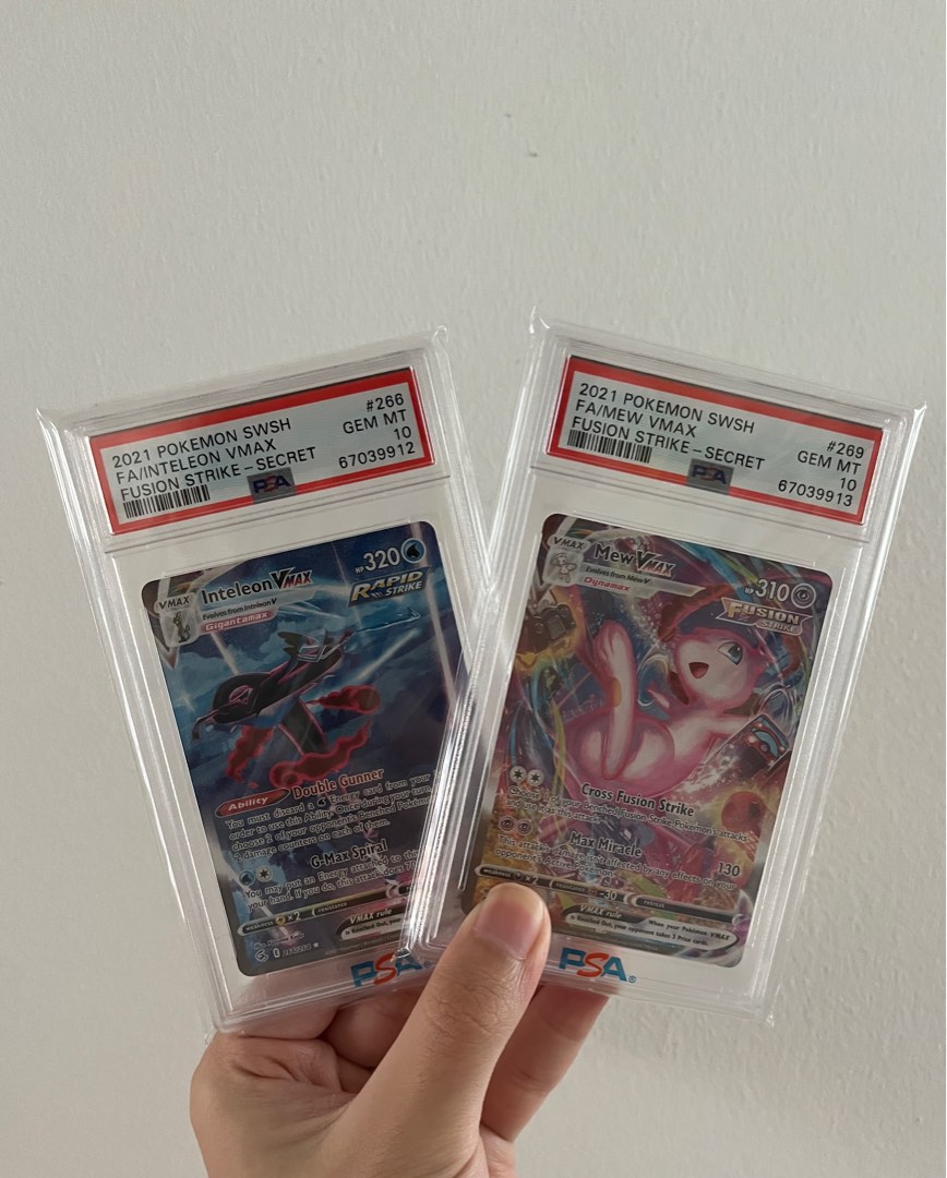 PSA 10 GEM MT Mew VMAX & Inteleon VMAX Alternate Art (Pokémon TCG ...