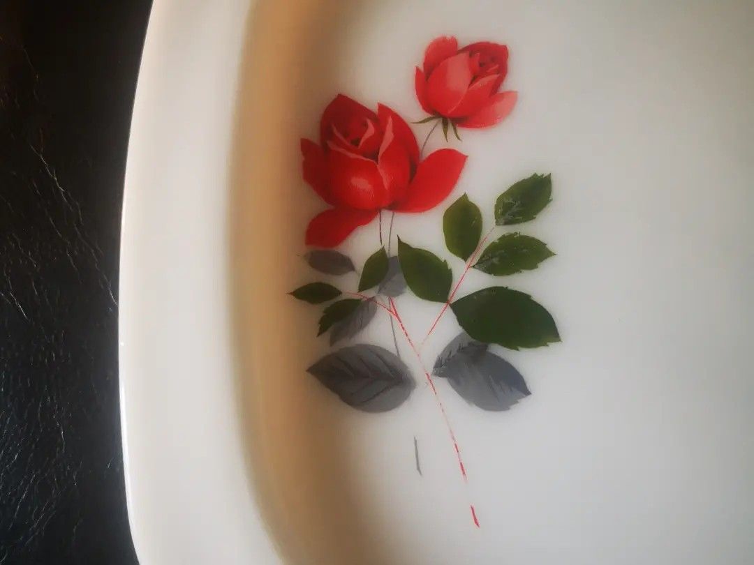 Pyrex June Rose Meat Platter Serving Tray, Furniture & Home Living ...