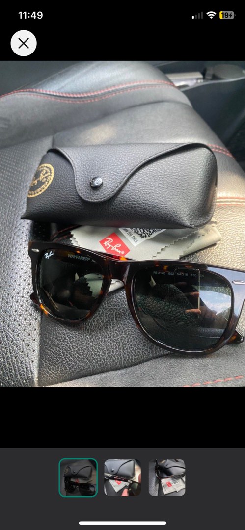 Rayban wayferer, Men's Fashion, Watches & Accessories, Sunglasses ...