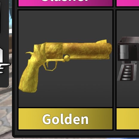Roblox Murder Mystery 2 Mm2 Gun Golden Gold Vintage, Video Gaming ...