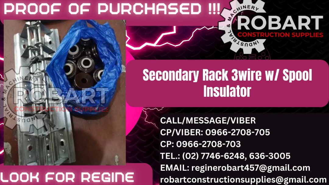 Secondary Rack 3wire w/ Spool Insulator, Commercial & Industrial ...