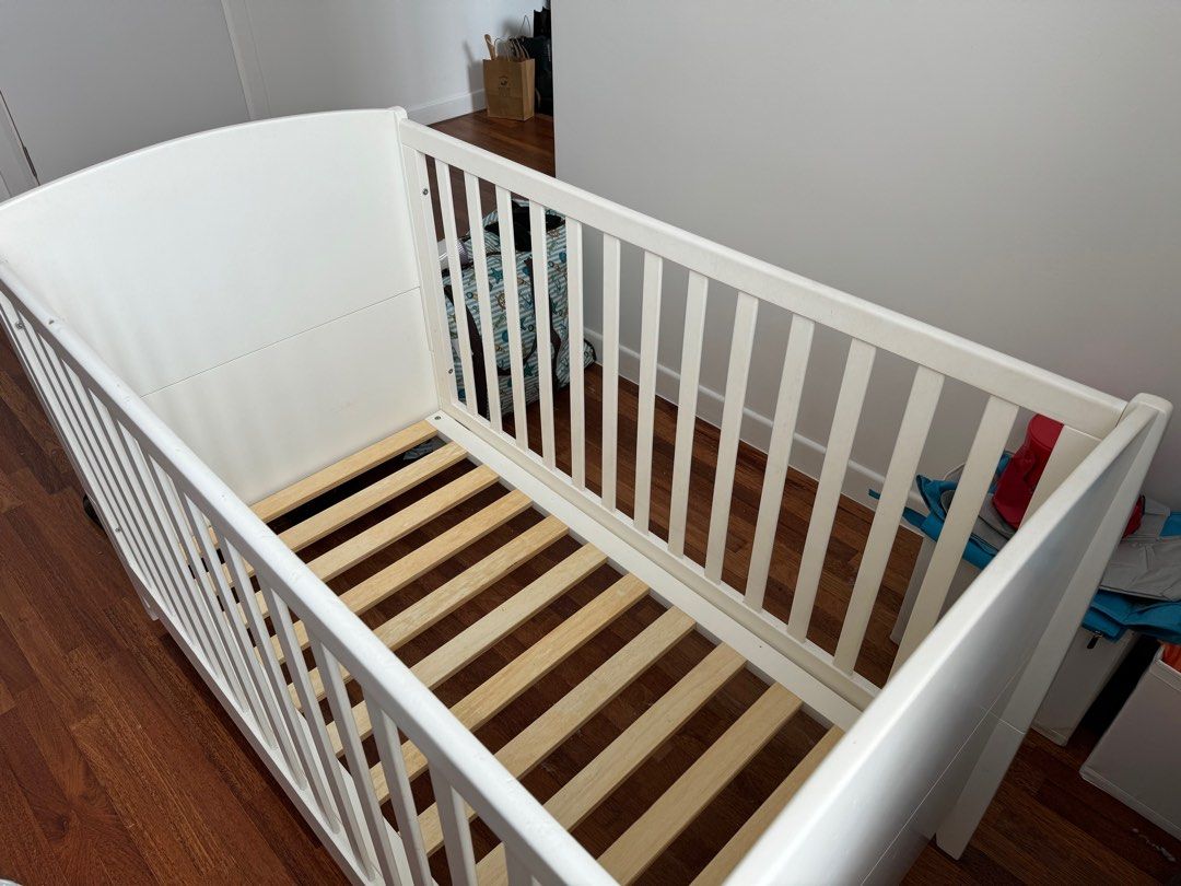 Solid Wood Baby Cot, Babies & Kids, Baby Nursery & Kids Furniture, Cots ...