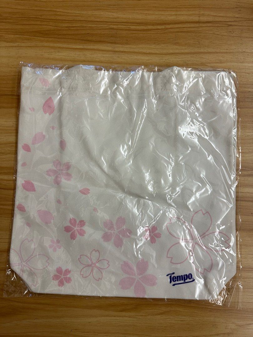 Tempo 限量版櫻花帆布袋 limited edition Sakura tote bag, 女裝, 手袋及銀包, Tote Bags ...