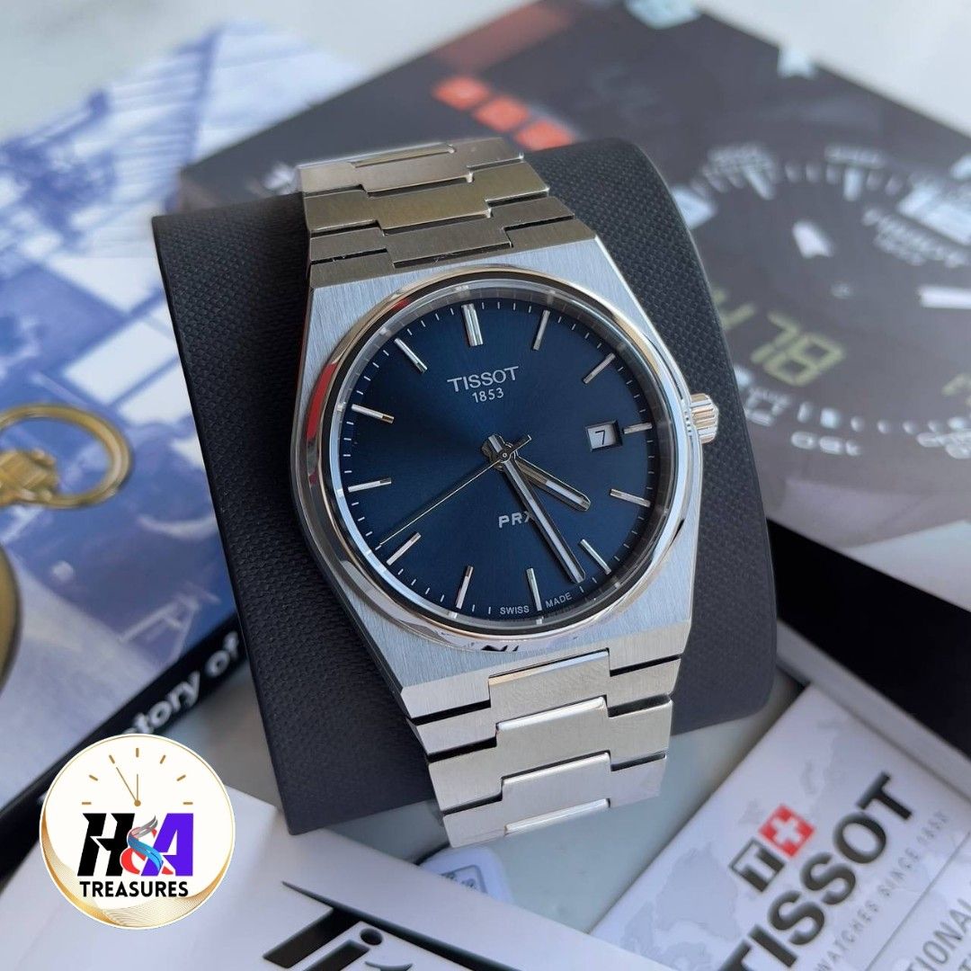 Tissot PRX Quartz EOL Blue Dial, Luxury, Watches on Carousell
