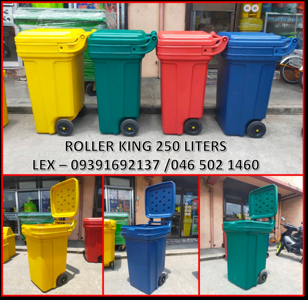 trash bin roller king trash bin 150L and 250L, Furniture & Home Living ...