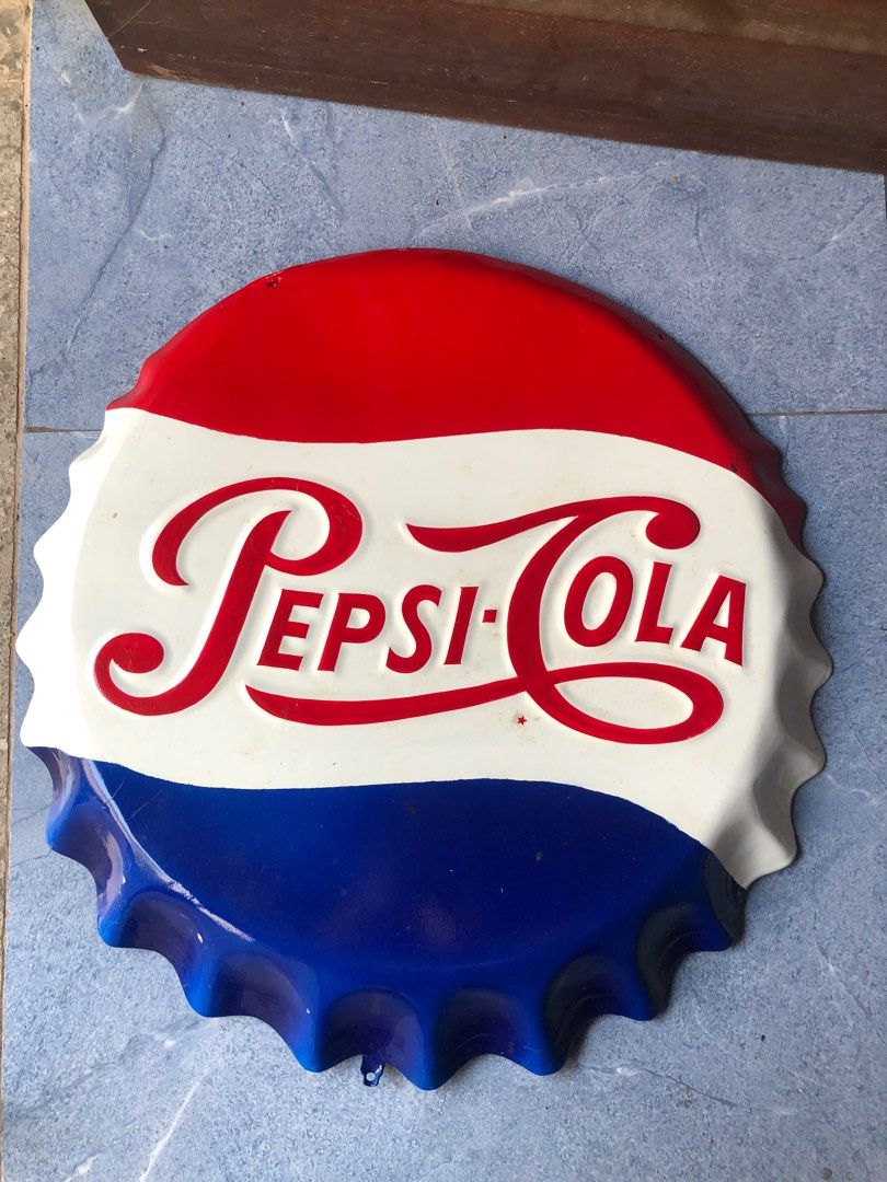 Vintage Filipiniana Pepsi Crown Cap Bottle Porcelain Enamel Concave ...