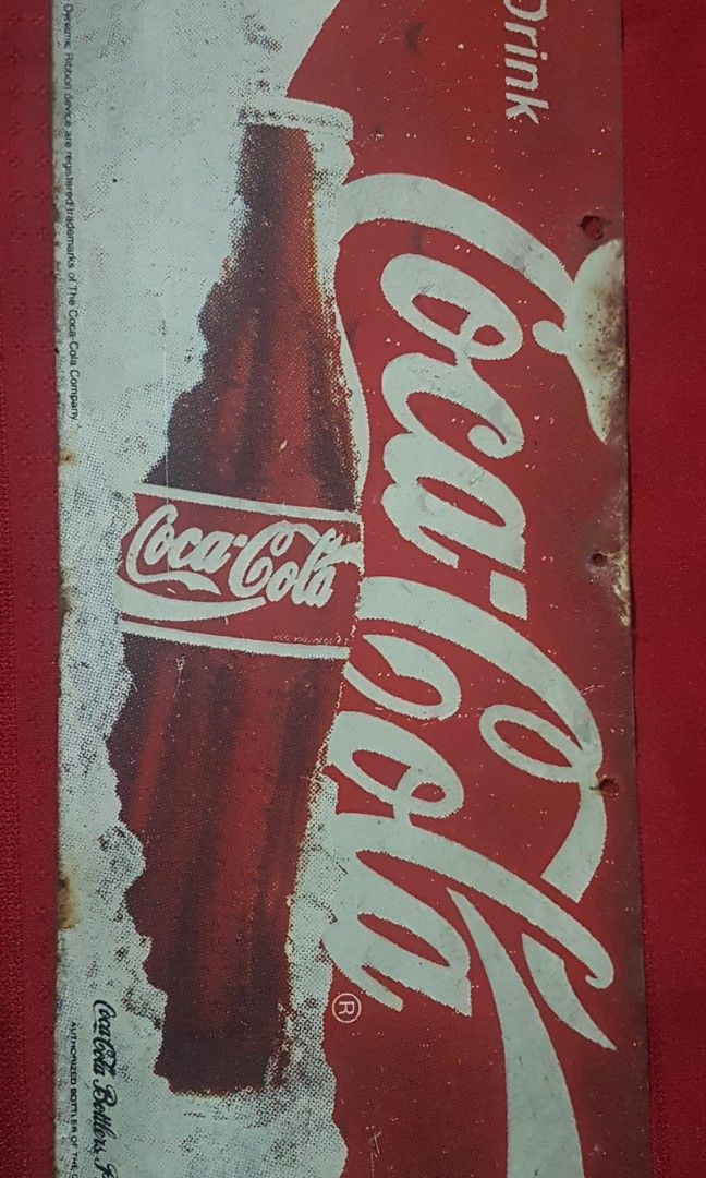 VINTAGE TIN METAL STORE SIGN COKE SIGNAGE, Hobbies & Toys, Memorabilia ...