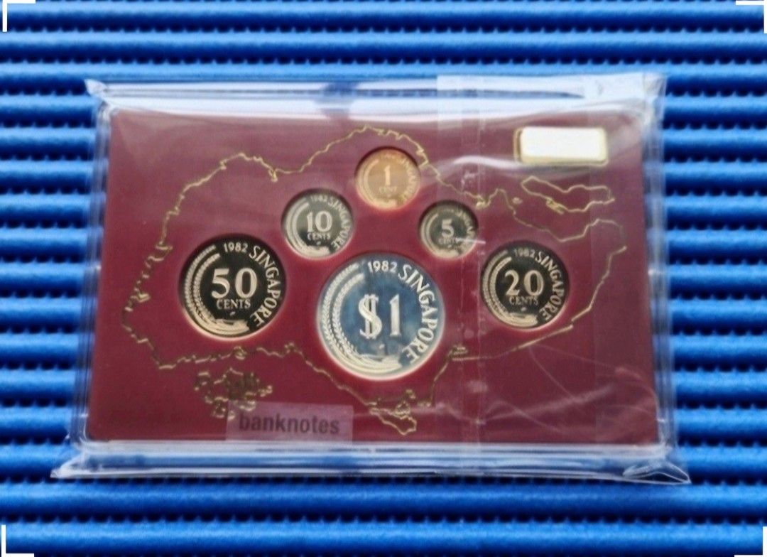1982 Singapore Proof Coin Set with Box & Certificate, Hobbies & Toys ...