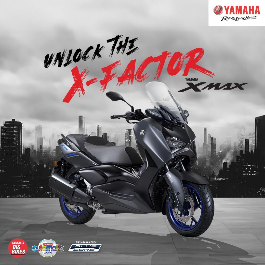 2024 YAMAHA XMAX V2 BLACK VS RED, Motorbikes on Carousell