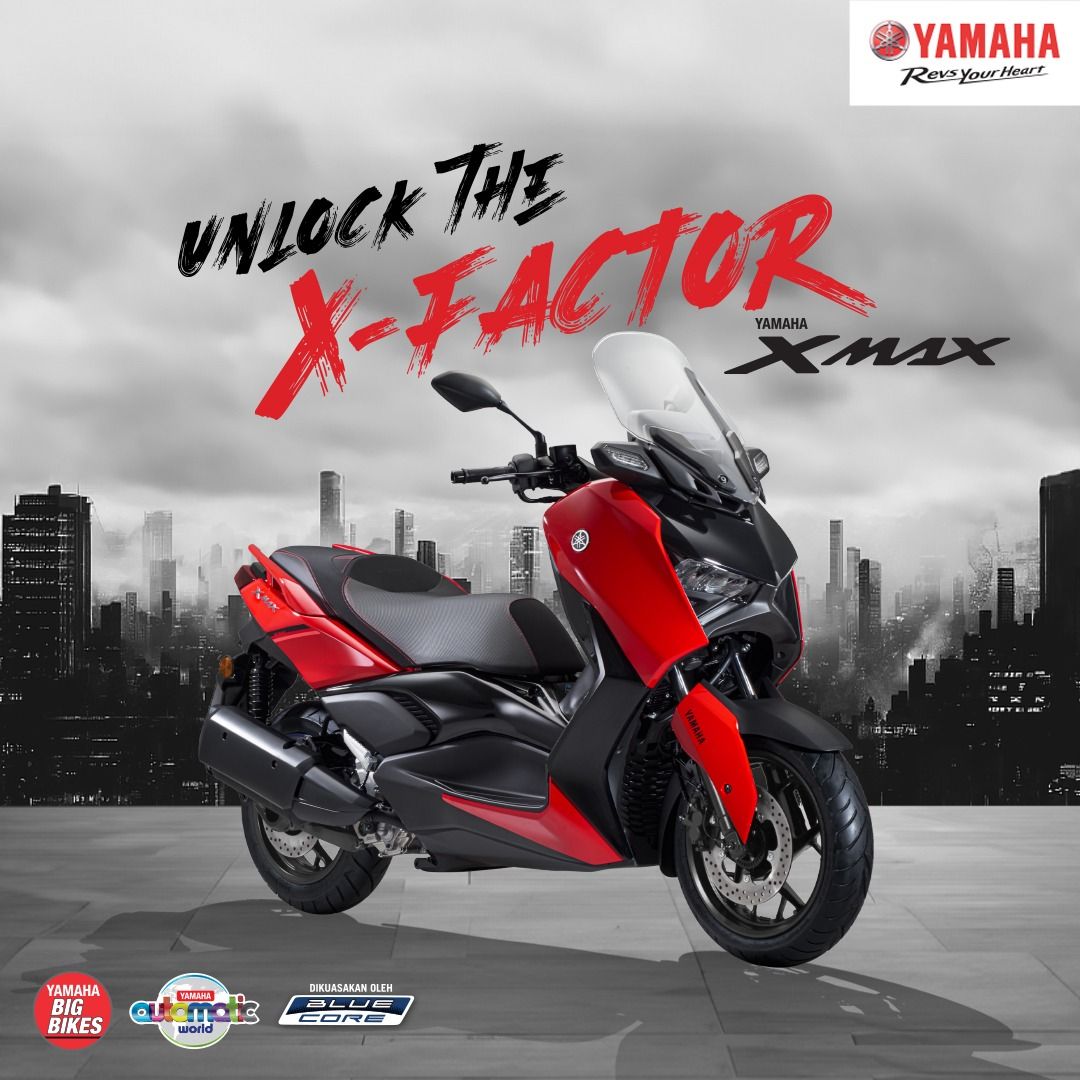 2024 YAMAHA XMAX V2 BLACK VS RED, Motorbikes on Carousell