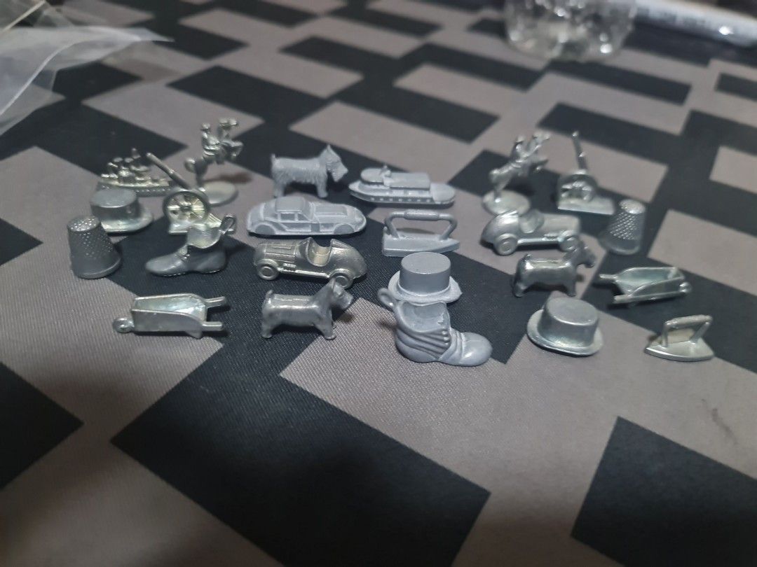 23 Monopoly Board Game Movers Lot Replacement Set Metal Pieces Parts ...