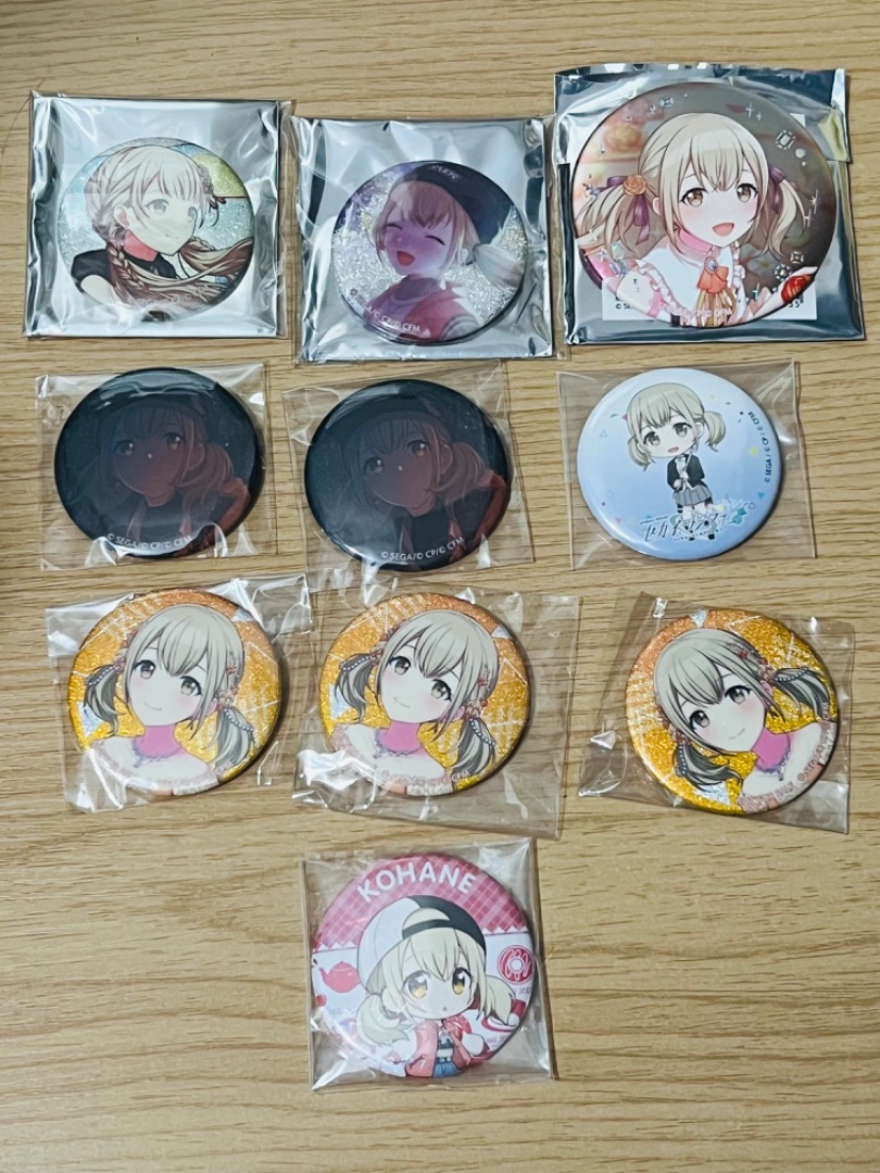 全新 Pjsk Prsk 世界計晝 小豆澤こはね 心羽 Kohane 襟章 生日襟 Cafe襟 閃襟, 興趣及遊戲, 玩具 & 遊戲類 ...