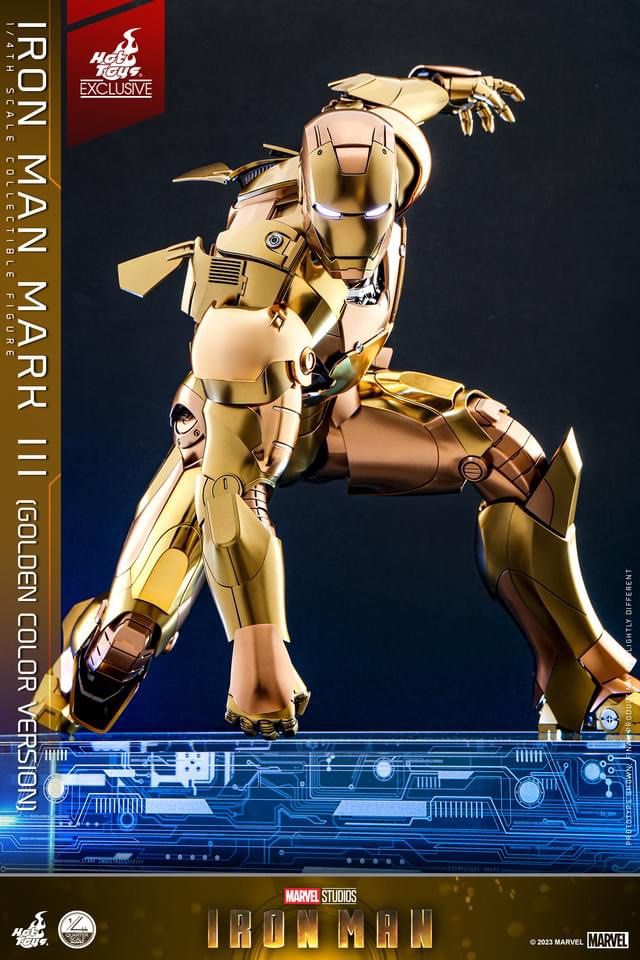 ( RARE ) Iron Man - 1/4th scale Iron Man Mark III (Golden Color Version ...