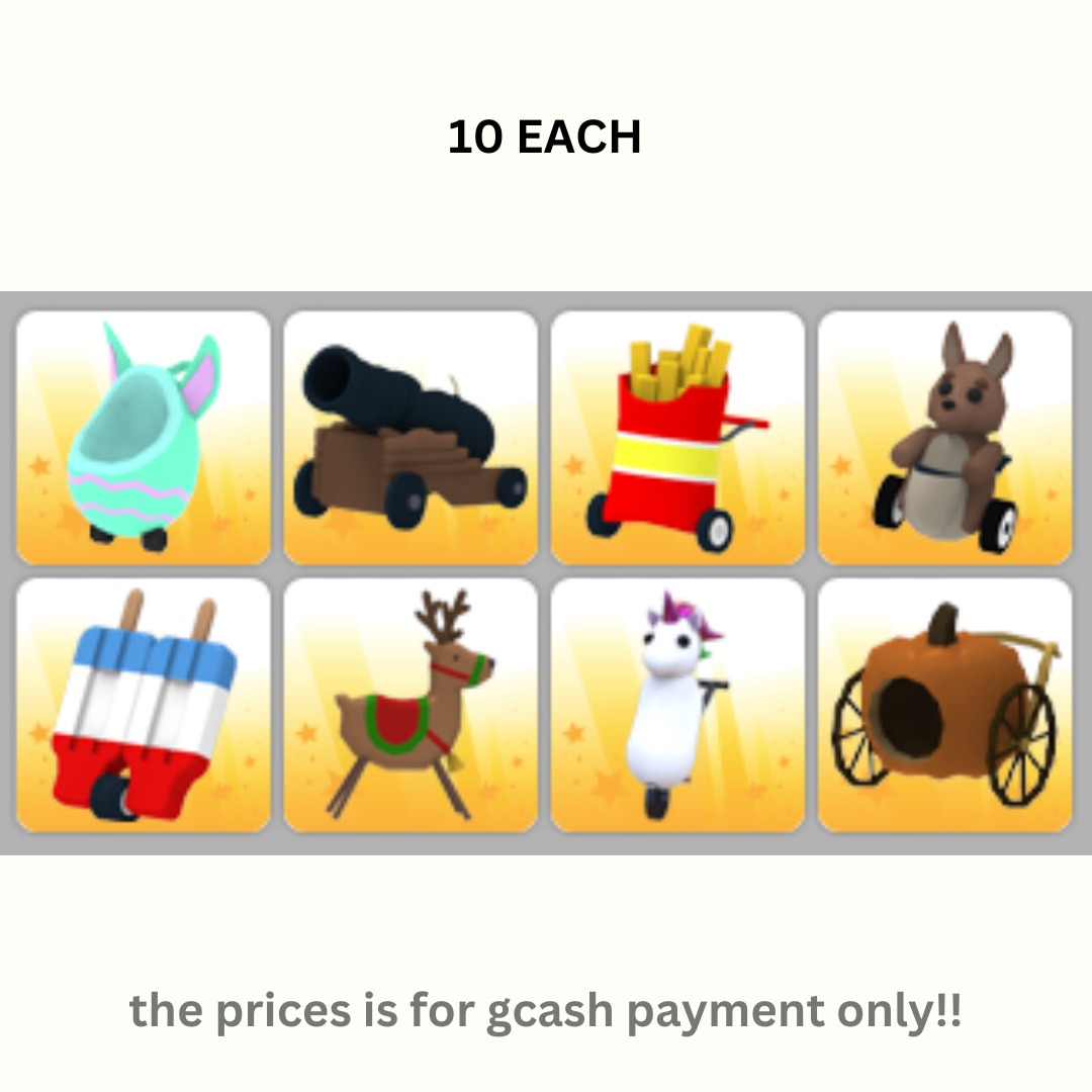 ADOPT ME STROLLERS FOR SALE (READ DESCRIPTION), Video Gaming, Video ...