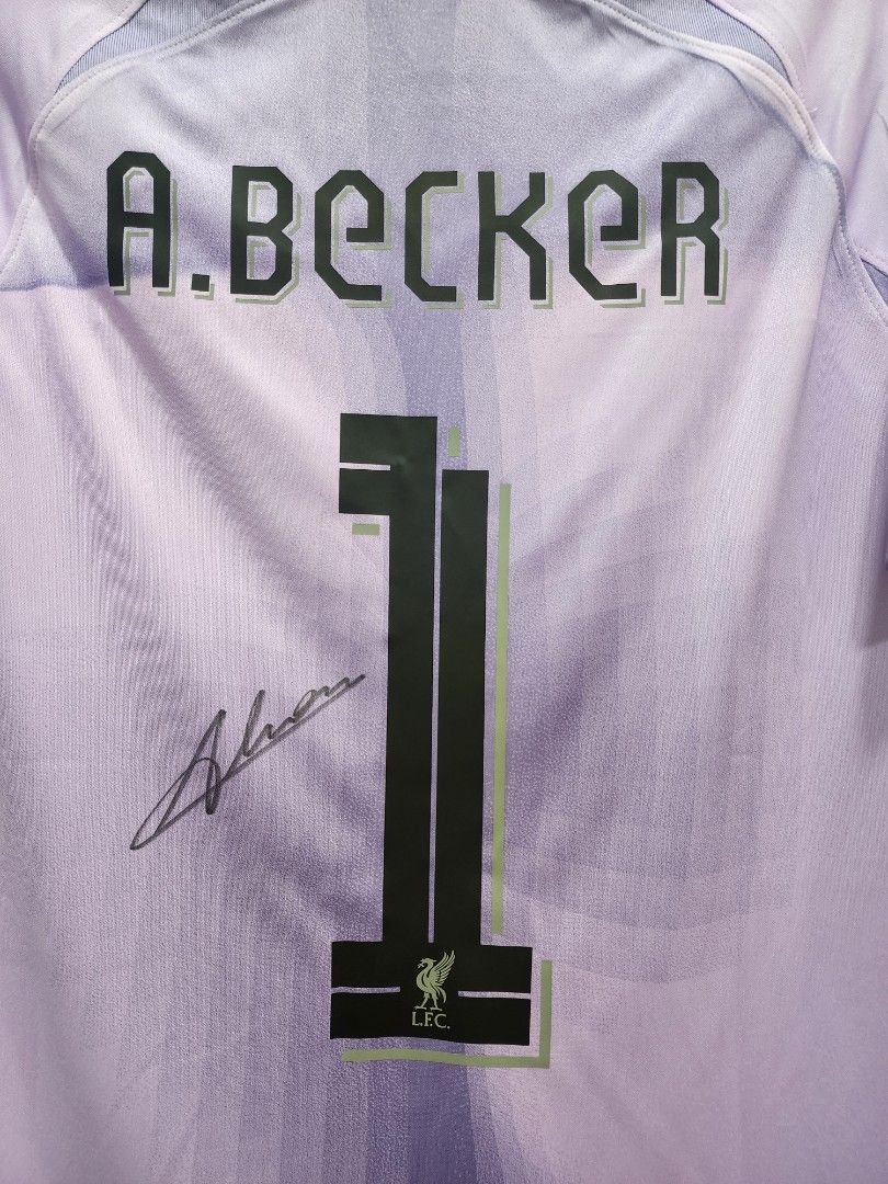 Alisson Becker Signed Original Nike Liverpool FC 2022-23 Home GK Kit S ...