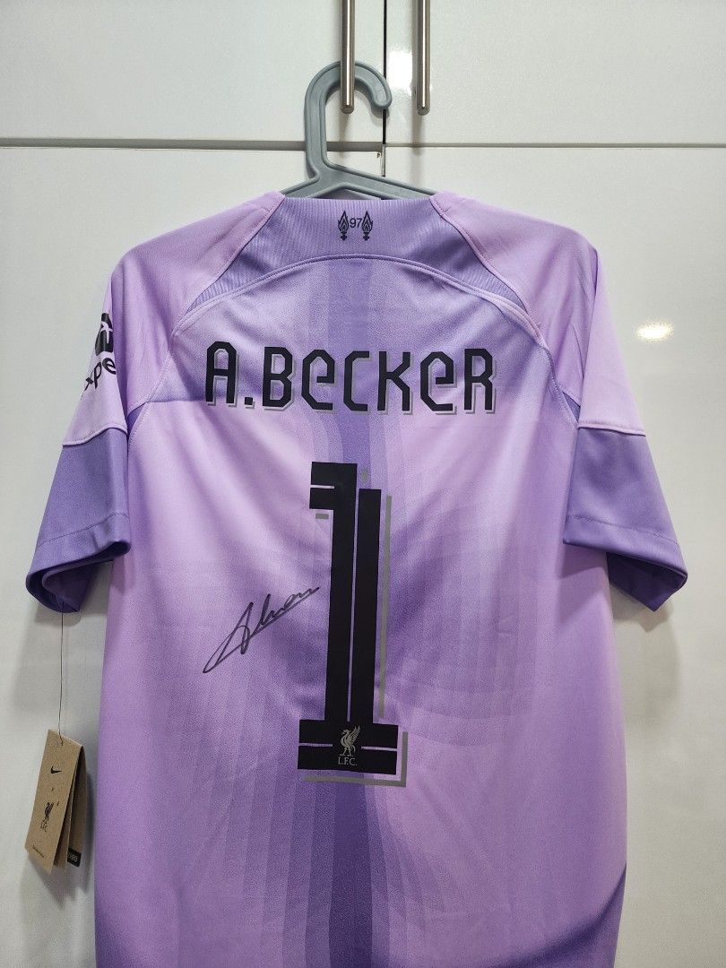 Alisson Becker Signed Original Nike Liverpool FC 2022-23 Home GK Kit S ...