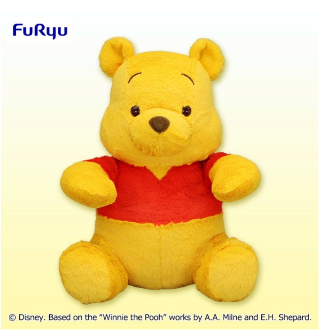 Authentic Japan Winnie the Pooh Disney Noru Noru plush sitting down ...