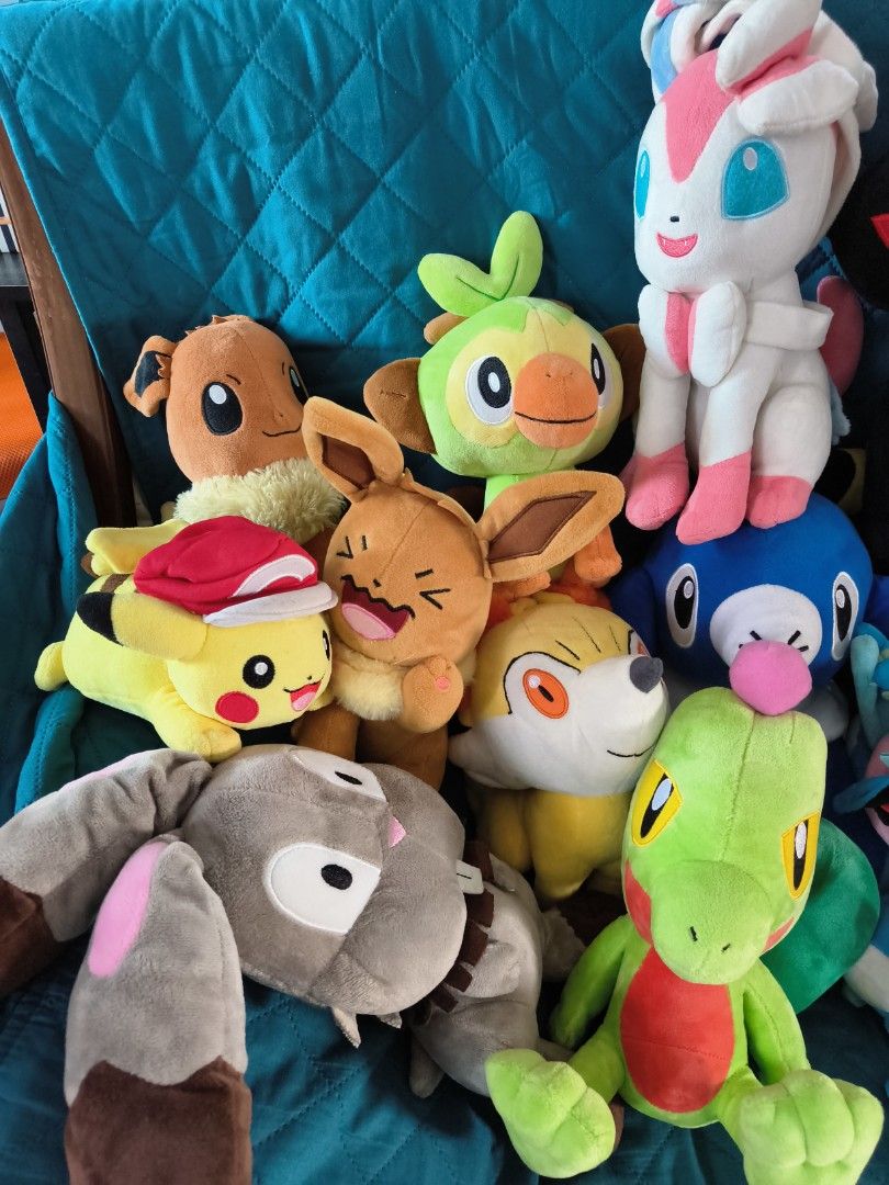 Authentic Pokemon Plushies Set, Hobbies & Toys, Toys & Games on Carousell