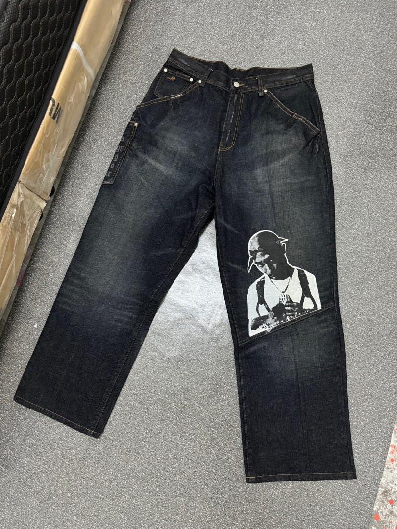 Baggy Jeans Tupac Shakur Makavelli, Men's Fashion, Bottoms, Jeans on ...