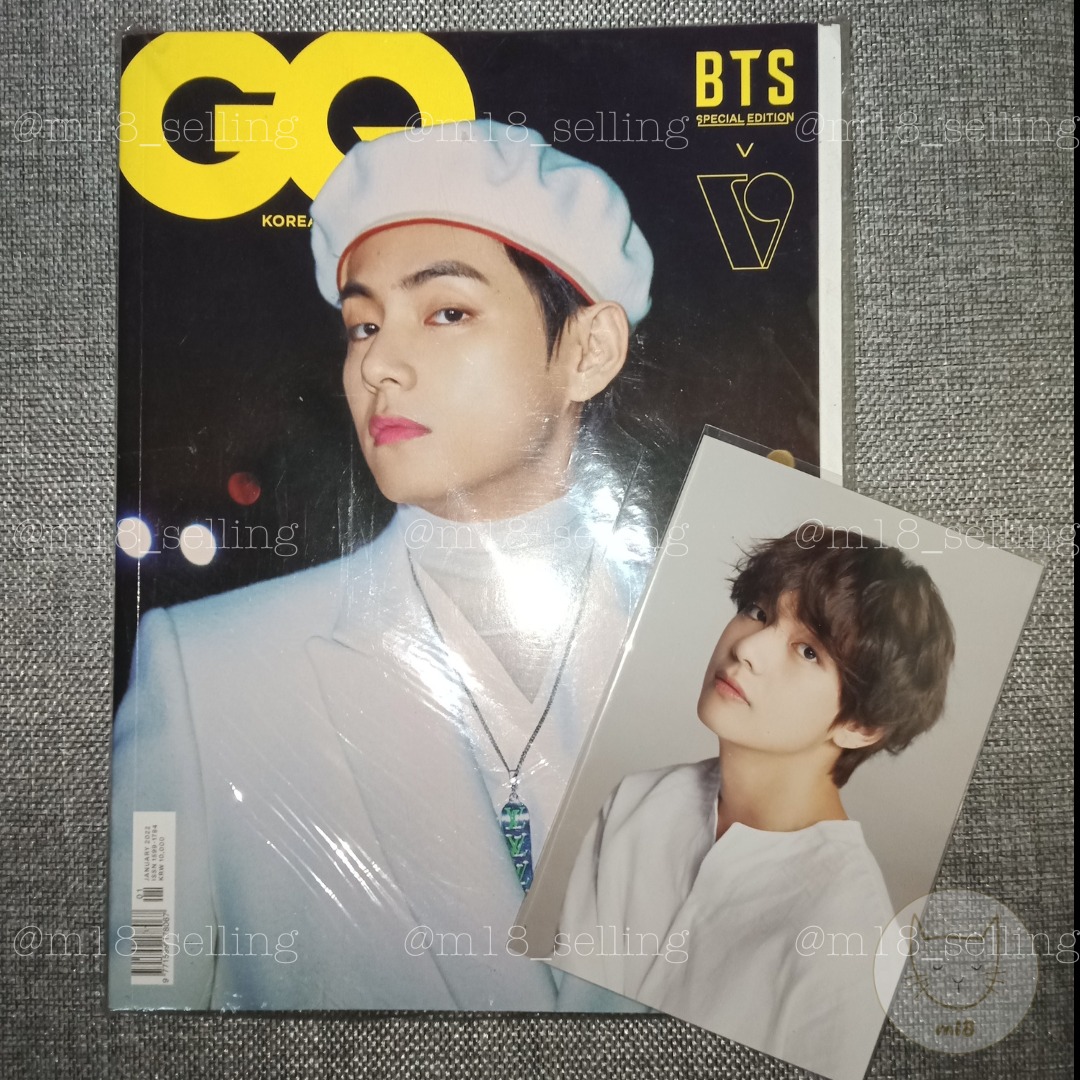 BTS V X GQ Magazine Cover with 6TH ARMY KIT TAEHYUNG POB, Hobbies & Toys, Memorabilia ...