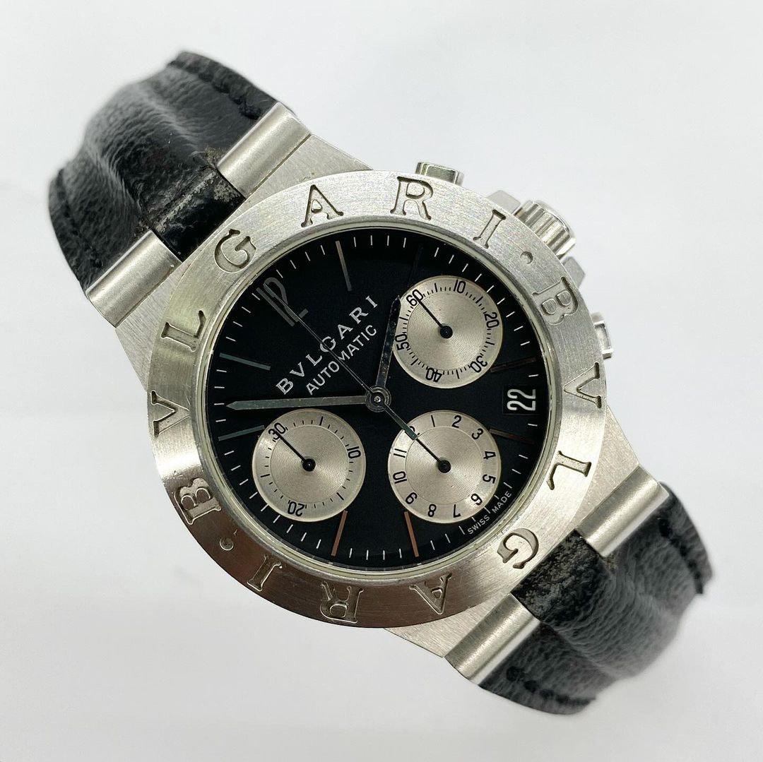 BVLGARI Diagono Chronograph CH 35 S Full Original, Barang Mewah, Jam Tangan di Carousell