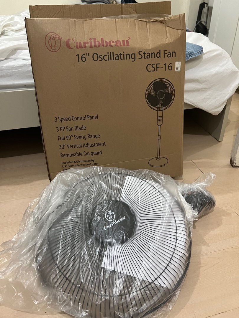 Caribbean 16” Oscillating Stand Fan, Furniture & Home Living, Lighting ...