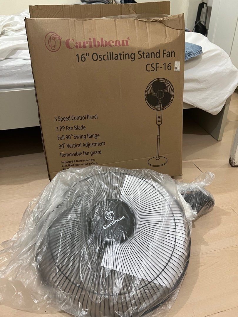 Caribbean 16” Oscillating Stand Fan, Furniture & Home Living, Lighting ...