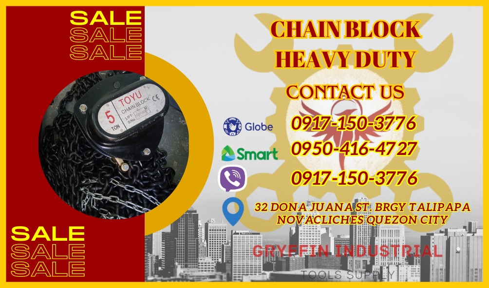 CHAIN BLOCK HEAVY DUTY, Commercial & Industrial, Industrial Equipment ...