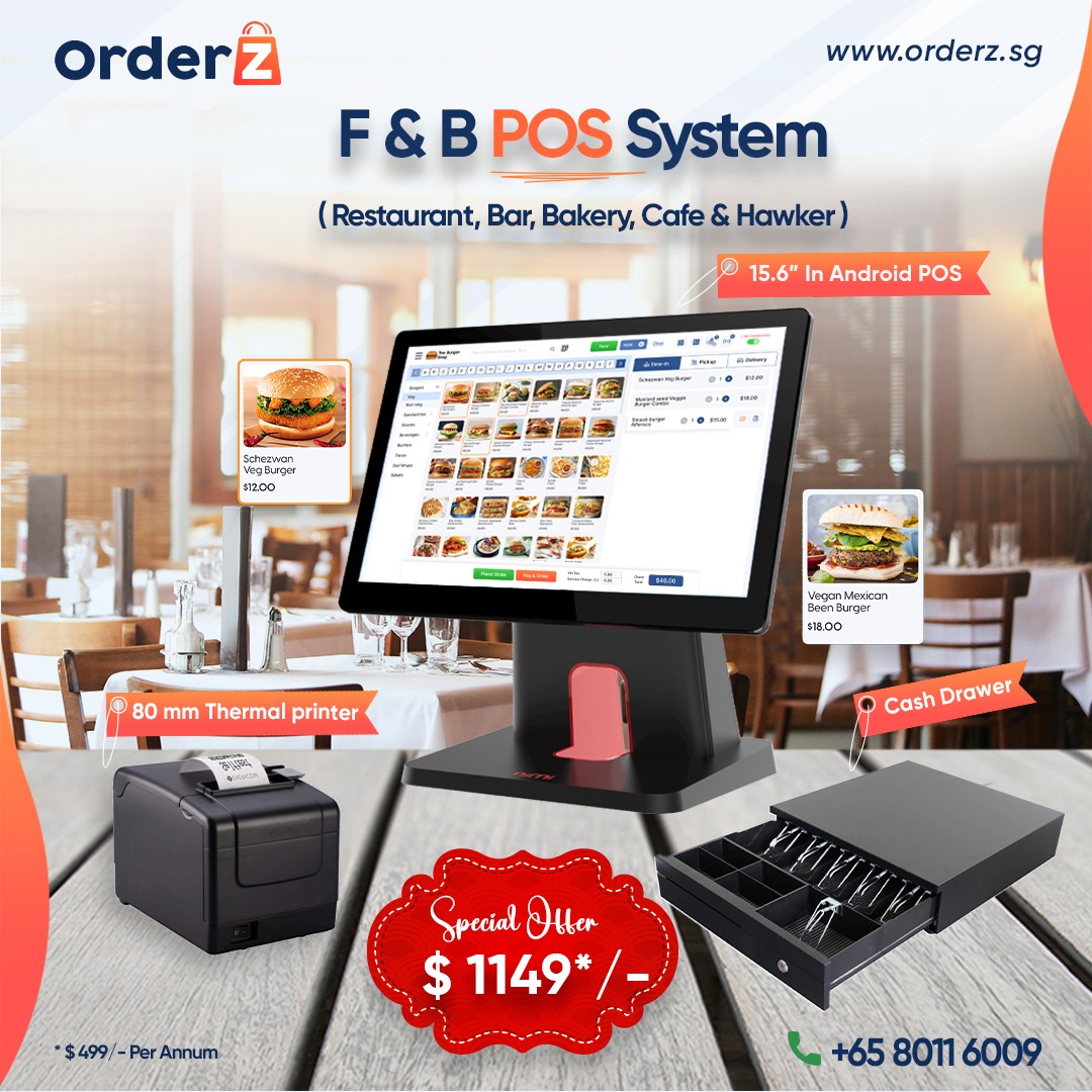 Fandb Point Of Sale Fnb I Min D3 Pos Device Restaurant Pos Software Thermal Printer Cash