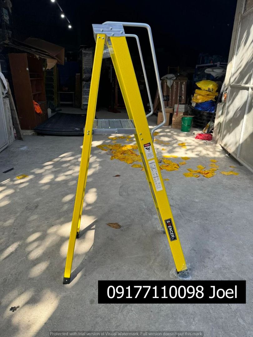 FIBER GLASS PLATFORM LADDER (SPENCER USA), Commercial & Industrial ...