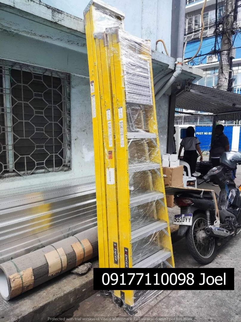 FIBER GLASS PLATFORM LADDER (SPENCER USA), Commercial & Industrial ...