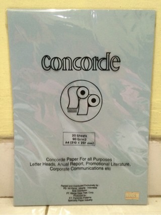 Kertas Concorde 90gr/m2 ukuran A4 warna navy blue, Buku & Alat Tulis ...