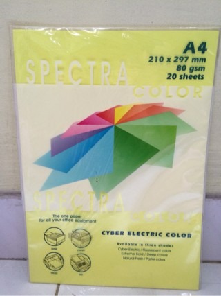 Kertas Spectra Color paper uk A4 80gsm, Buku & Alat Tulis, Buku ...