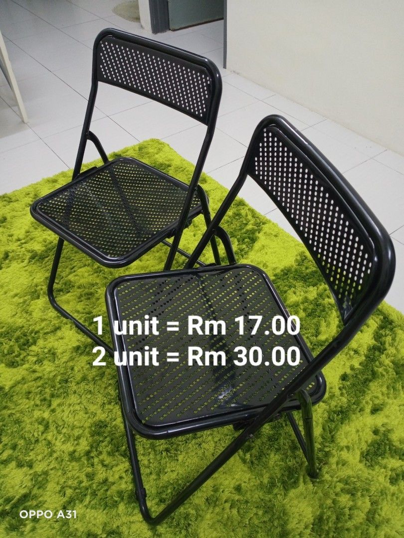 Kerusi Lipat Besi (Kena Baiki !!!), Furniture & Home Living, Furniture ...