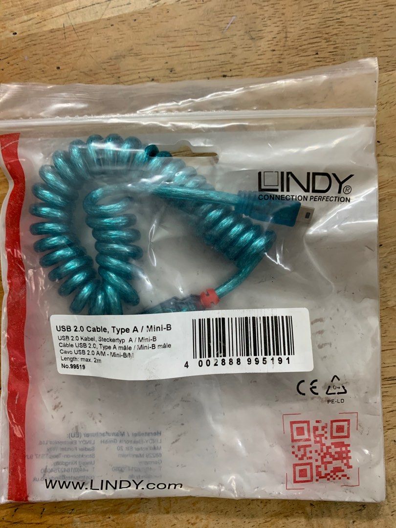 Lindy USB to mini B cable, Computers & Tech, Parts & Accessories ...