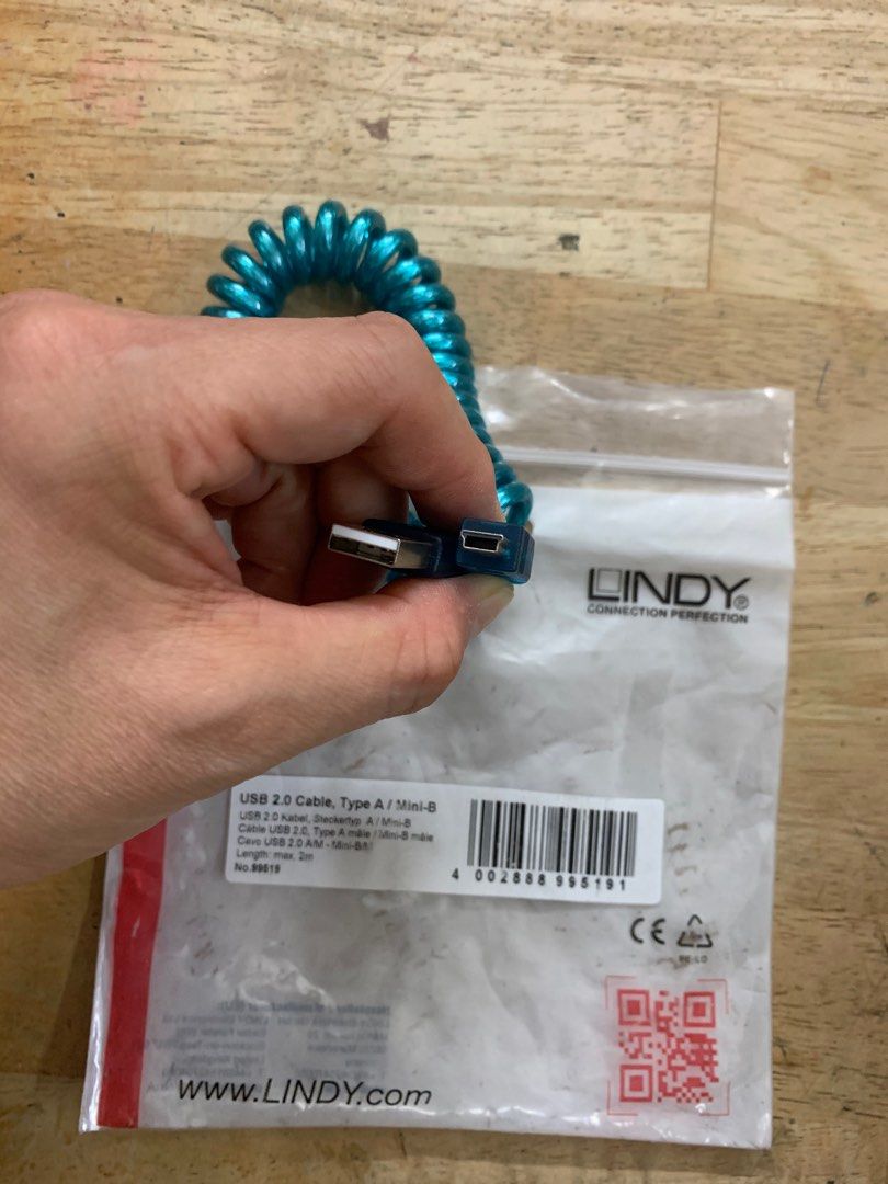 Lindy USB to mini B cable, Computers & Tech, Parts & Accessories ...