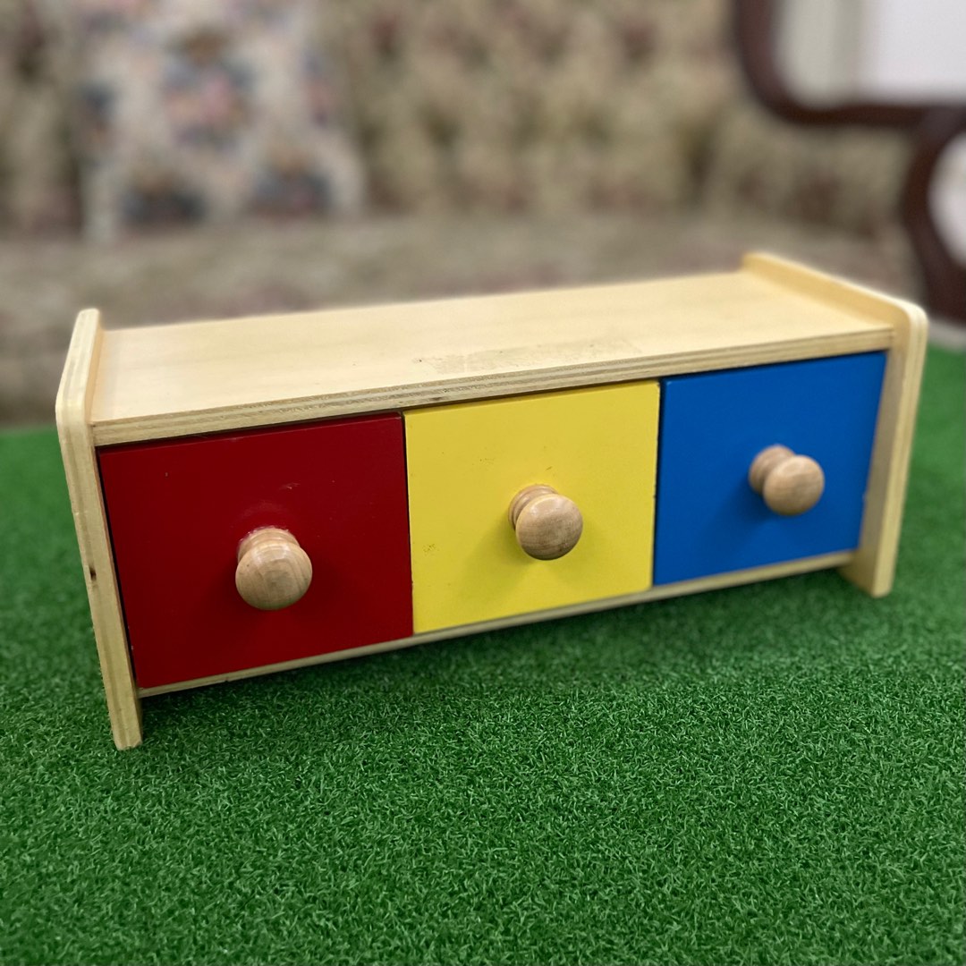 montessori wooden colour sorting drawer, Hobbies & Toys, Toys & Games ...