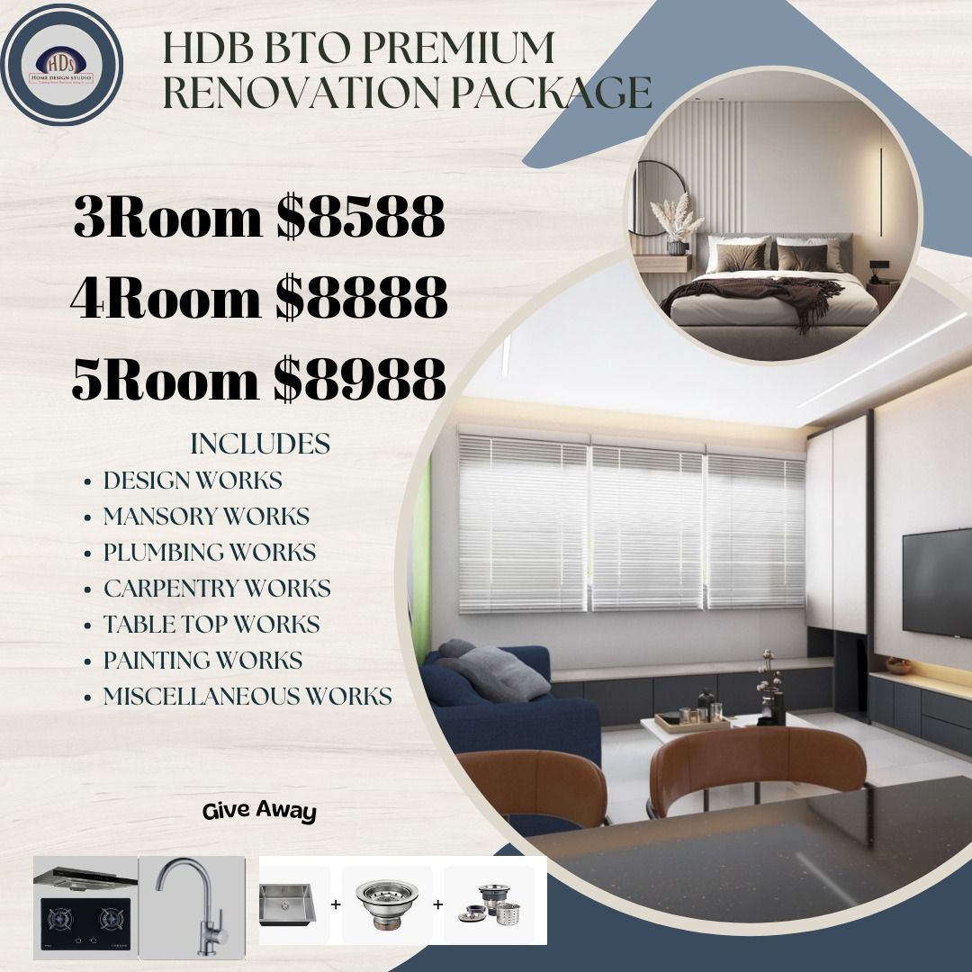 New HDB Renovation Package / Kitchen Cabinet Package / BTO Renovation ...