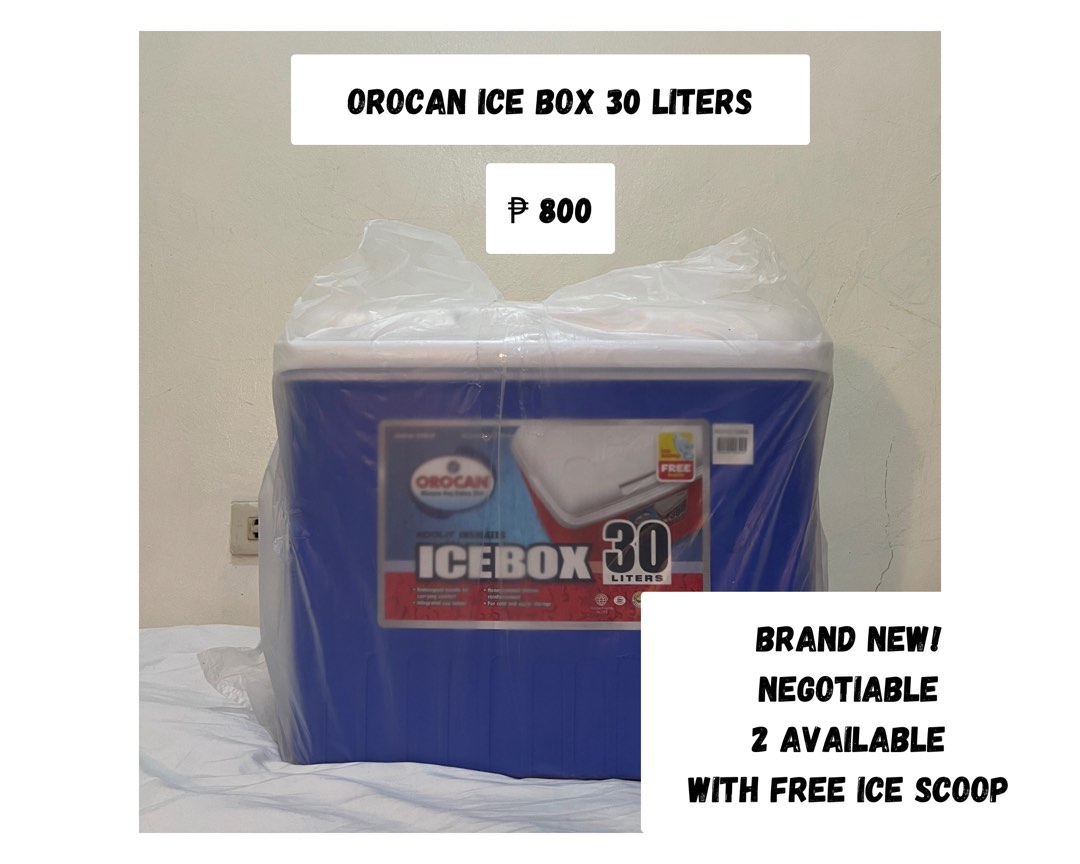 Orocan Ice Box 30 Liters with Free Ice Scoop, Furniture & Home Living ...