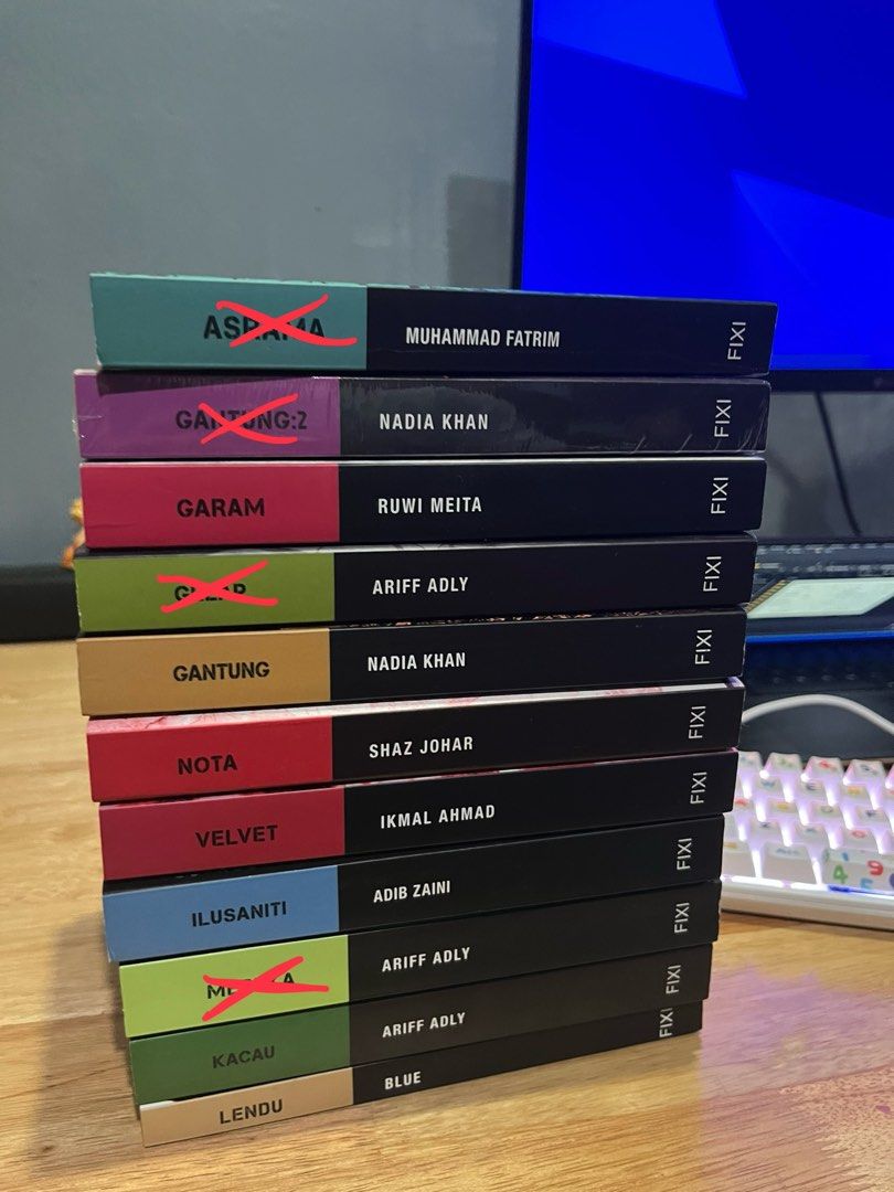 Pelbagai Buku Novel Fixi (Nota, Velvet, dan Ilusaniti), Hobbies & Toys ...