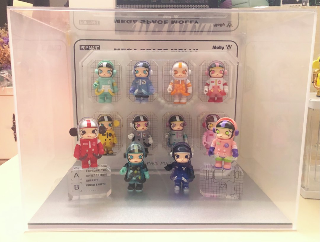 Pop Mart Space Molly 100% full set with acrylic display case, Hobbies ...
