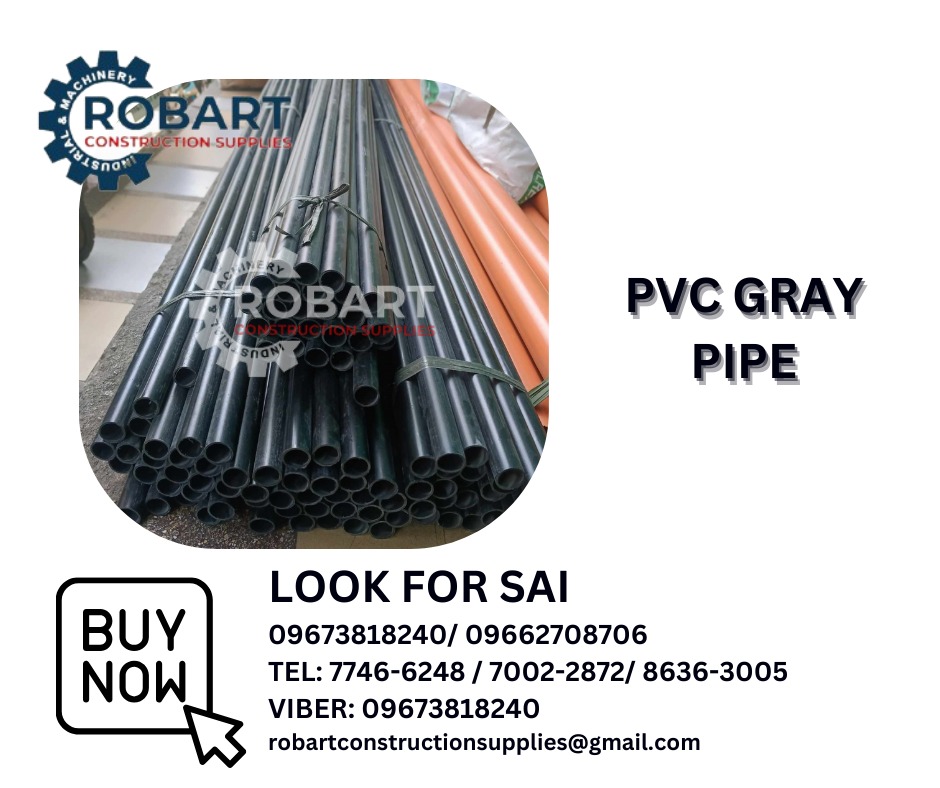 PVC Gray Pipe, Commercial & Industrial, Construction Tools & Equipment ...