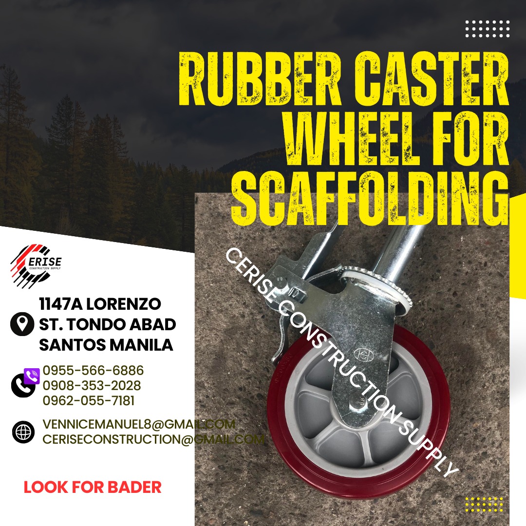 RUBBER CASTER WHEEL FOR SCAFFOLDING FOR SALE, Commercial & Industrial ...